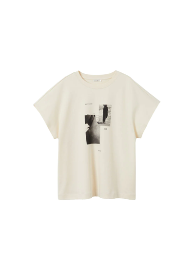 Mango Boats Printed Cotton T Shirt Vanilla Modesens