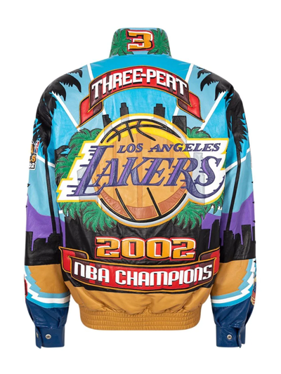 Jeff Hamilton X Lakers 2002 3peat Leather Jacket In Blue | ModeSens