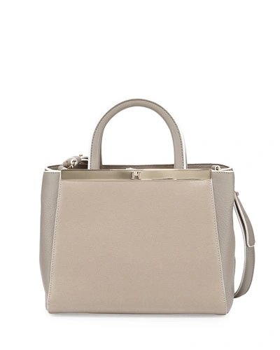 Halston Heritage Saffiano & Pebbled Leather Shoulder Bag In Vapor ...