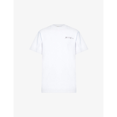 Sporty And Rich Rizzoli Logo-print Cotton-jersey T-shirt In White ...