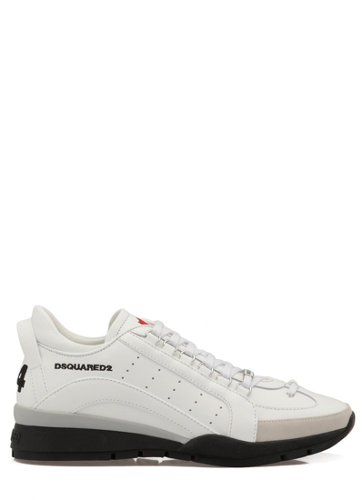 Dsquared2 Men's Shoes Leather Trainers Sneakers 551 In White | ModeSens