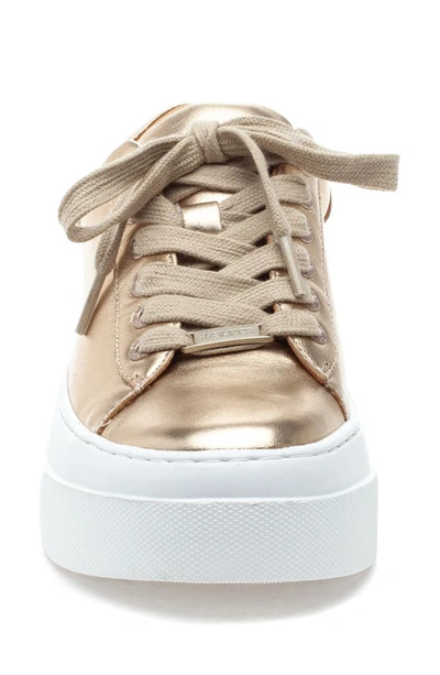 J/slides Jslides Amanda Platform Trainer In Lt Gold Leather | ModeSens