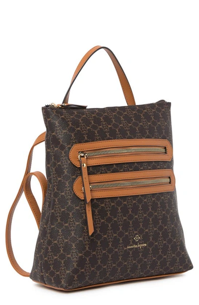 Nanette Lepore Logo Convertible Backpack In Chocolate/vachetta | ModeSens