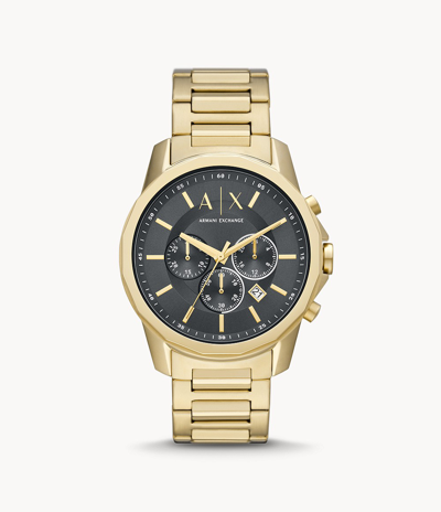 Armani Exchange Chronograph Quartz Grey Dial Mens Watch Ax1721 In Gold ...