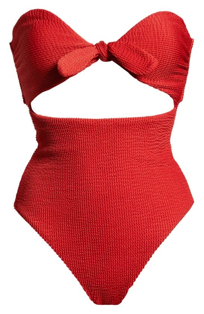 Veronica Beard Bethany Strapless Cutout One Piece Swimsuit In Vintage