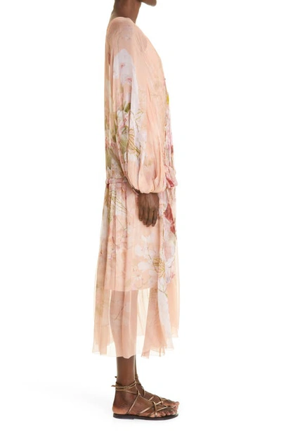 Zimmermann Zimmerman Dancer Drawn Floral Print Long Sleeve Midi Dress ...