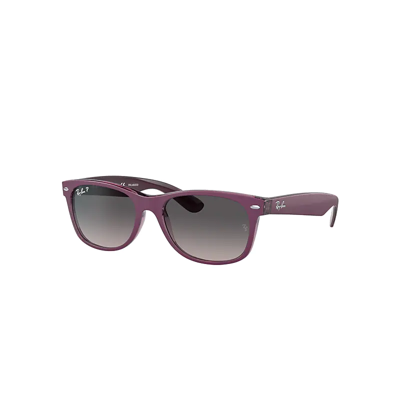 Ray Ban New Wayfarer Classic Sunglasses Violet On Transparent Violet ...