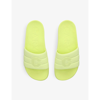Carvela Triple C Logo-embossed Rubber Sliders In Lime | ModeSens