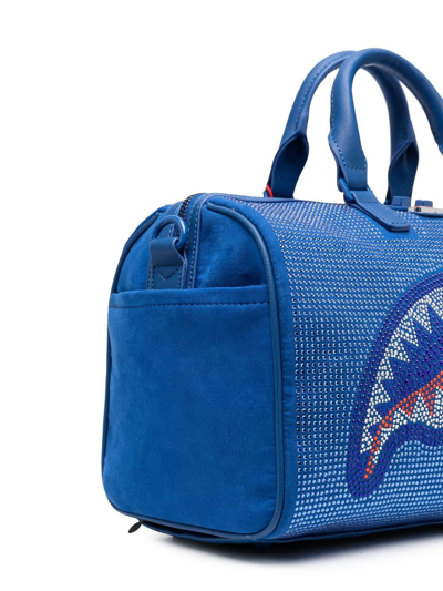 Sprayground Kid Kids' Crystal-embellished Logo-print Bag In Blue | ModeSens