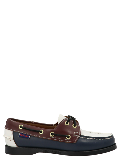 Sebago Portland Dockside Boat Shoes In Blu E Bianco | ModeSens
