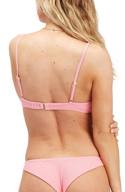 Billabong So Dazed Charlie Fixed Triangle Bikini Top In Pink Sunset