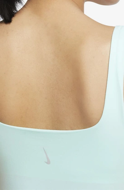 Nike Yoga Luxe Womens Shelf Bra Tank In Mint Foamgrey Fog Modesens