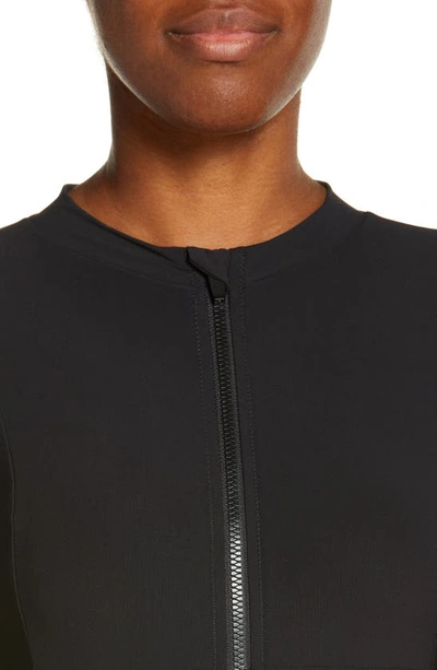 Sweaty Betty Tidal Xtra Life Long Sleeve Swimsuit In Black Modesens