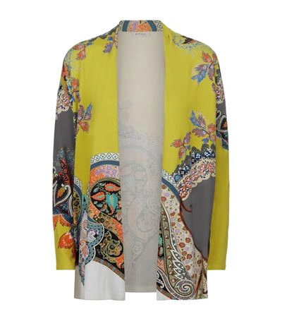 Etro Silk Blend Printed Long Cardigan | ModeSens