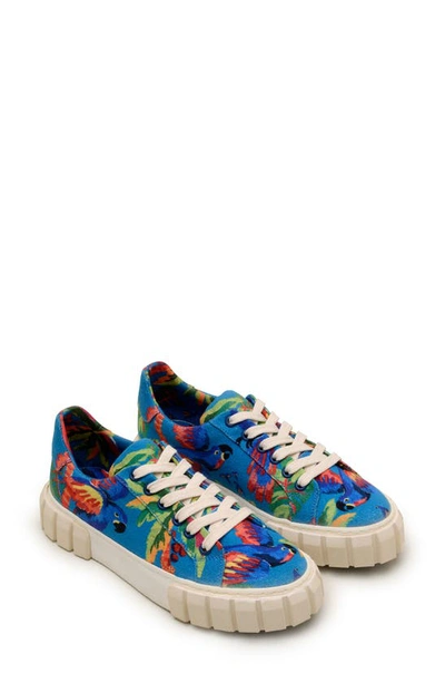 Farm Rio Blue Macaw Flatform Sneaker | ModeSens