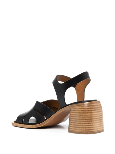 Chloé Lucille Block Heel Sandals In Black | ModeSens