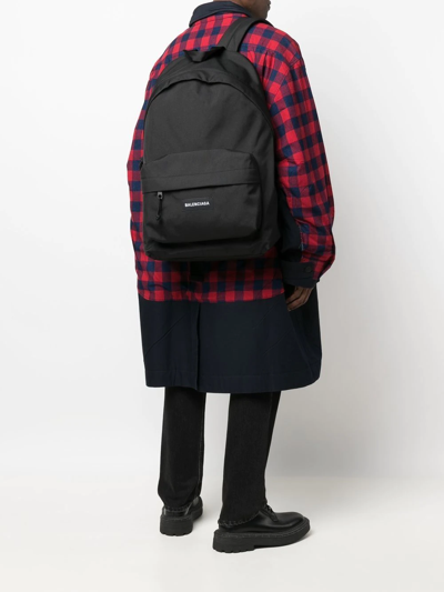 Balenciaga Explorer Logo-patch Backpack In Black | ModeSens