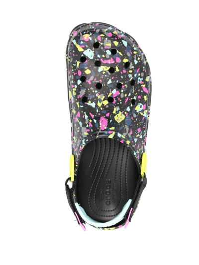 Crocs All Terrain Terrazzo Paint-splatter Clogs In Black | ModeSens