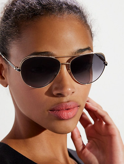 Kate Spade Katalina Aviator Sunglasses In Gold | ModeSens