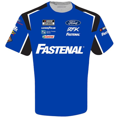 Checkered Flag White Chris Buescher Fastenal Sublimated Uniform T-shirt ...