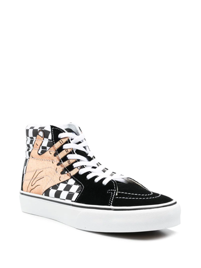 Vans Checkerboard Hi-top Sneakers In Black | ModeSens