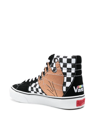 Vans Checkerboard Hi-top Sneakers In Black | ModeSens