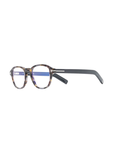 Tom Ford Round-frame Optical Glasses In Brown | ModeSens