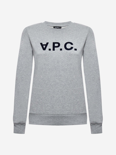 Apc Logo Cotton Sweatshirt | ModeSens