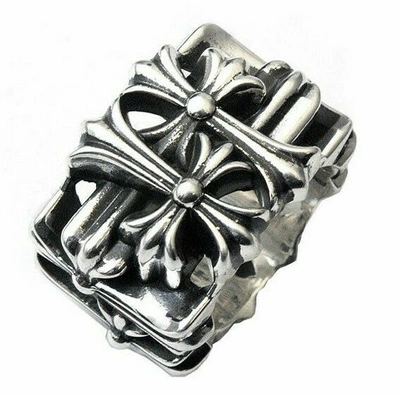 Pre owned Chrome Hearts Authentic Cemetery Square Floral Cross Heart Ring choose One ModeSens