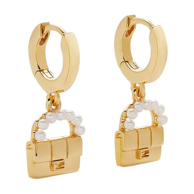 Fendi Baguette Earrings In Or ModeSens