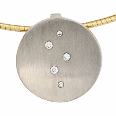 Pre-owned Schmuck-krone - Platinschmuck Anhänger 15,3mm Aus 950 Platin ...