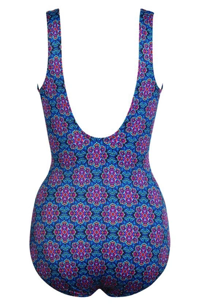 Miraclesuit Escape Danube Bleu Crisscross One-piece Swimsuit In Multi ...