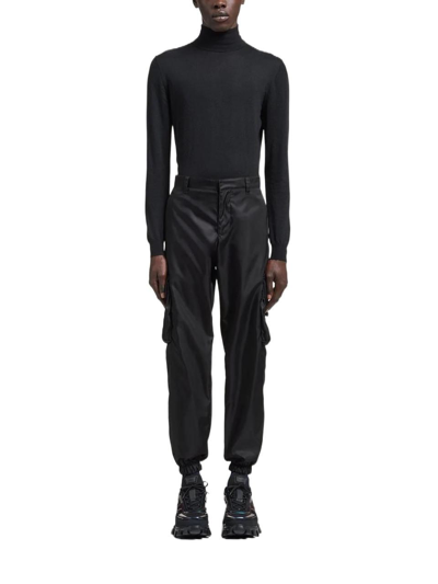 Prada Men's Black Polyamide Pants | ModeSens