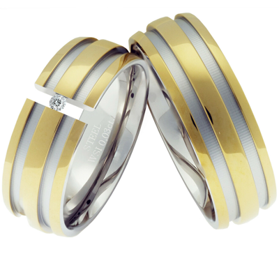 Pre-owned Frencheis 2 Eheringe Trauringe Partnerringe Aus Edelstahl Mit ...