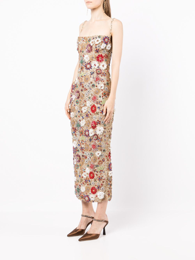 Rachel Gilbert Francesca Sequin-embellished Gown In Neutrals | ModeSens