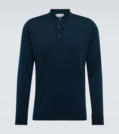 John Smedley Belper Slim-fit Merino Wool Polo Shirt In Dark Green ...