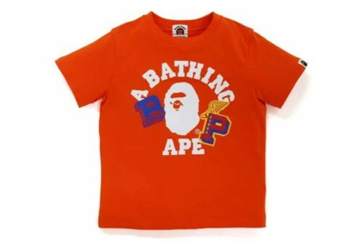 Pre-owned A Bathing Ape Kids' Clothes T-shirt College Motif Bape Patch ...
