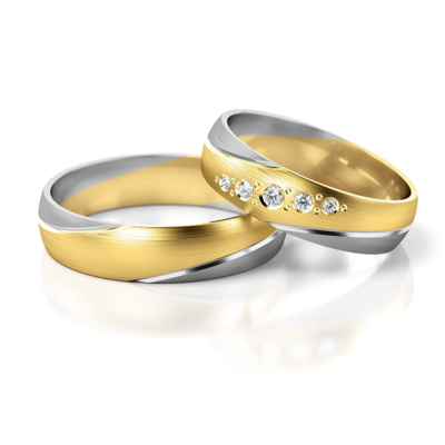 Pre-owned Anada One Pair Wedding Rings Gold 585 - Bicolour Or Single ...