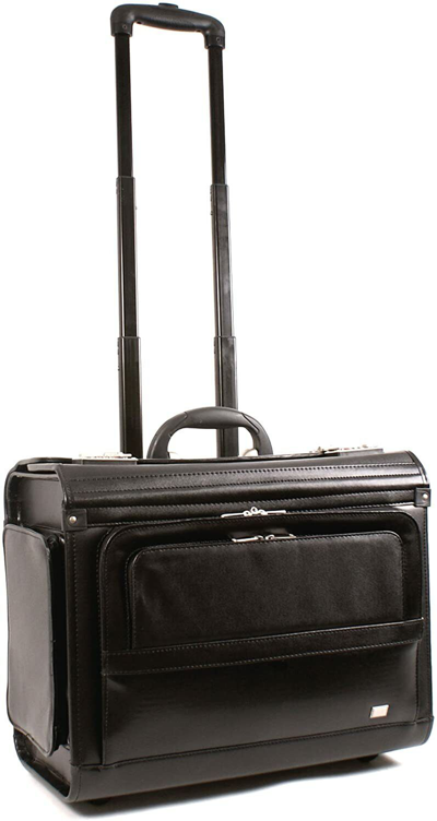 Pre-owned Top Brand Leather Pilot Case Business Laptop Travel Flight ...