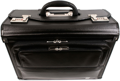 Pre-owned Top Brand Leather Pilot Case Business Laptop Travel Flight ...