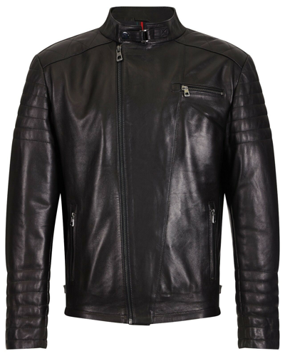 Pre-owned Smart Range Leather Adam Sandler Real Leather Jacket Black ...