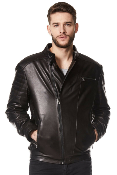 Pre-owned Smart Range Leather Adam Sandler Real Leather Jacket Black ...