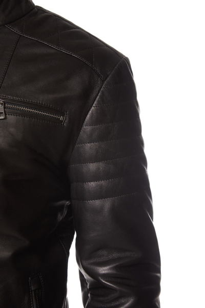 Pre-owned Smart Range Leather Adam Sandler Real Leather Jacket Black ...