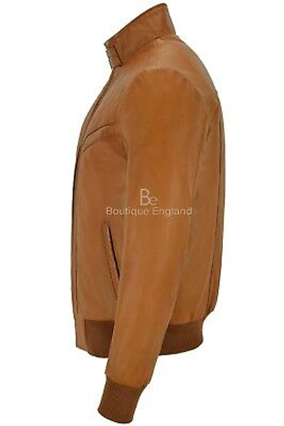 Pre-owned Smart Range Men's 70's Leather Jacket Tan Quilted Retro ...