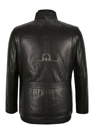 Pre-owned Smart Range Leather Mens Leather Jacket Semi Veg Tanned Black ...