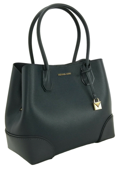 Pre-owned Michael Kors Bag Medium Navy Blue Pebbled Leather Admiral ...