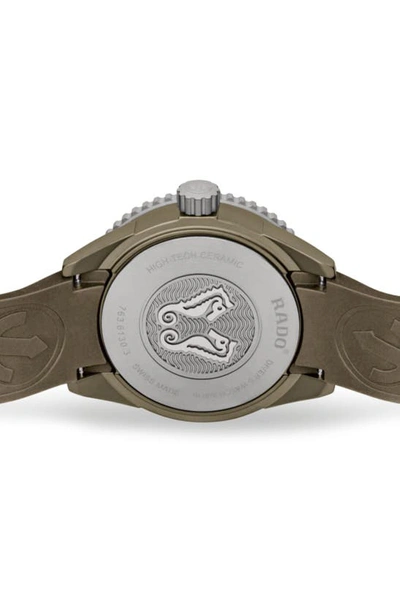 Rado Captain Cook High Tech Ceramic Automatic Rubber Strap Watch, 43mm ...