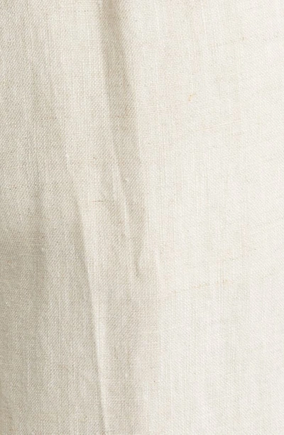 And Other Stories Belted High Waist Linen Trousers In Beige Linen