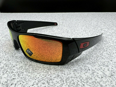 Pre-owned Oakley Gascan Oo9014-4460 Sunglasses Polished Black Prizm ...