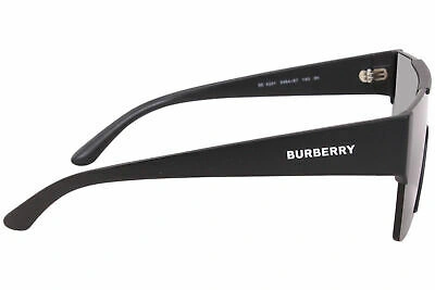 Pre-owned Burberry Be4291 346487 Sunglasses Men's Matte Black/grey Lenses Shield 38mm In Gray ...